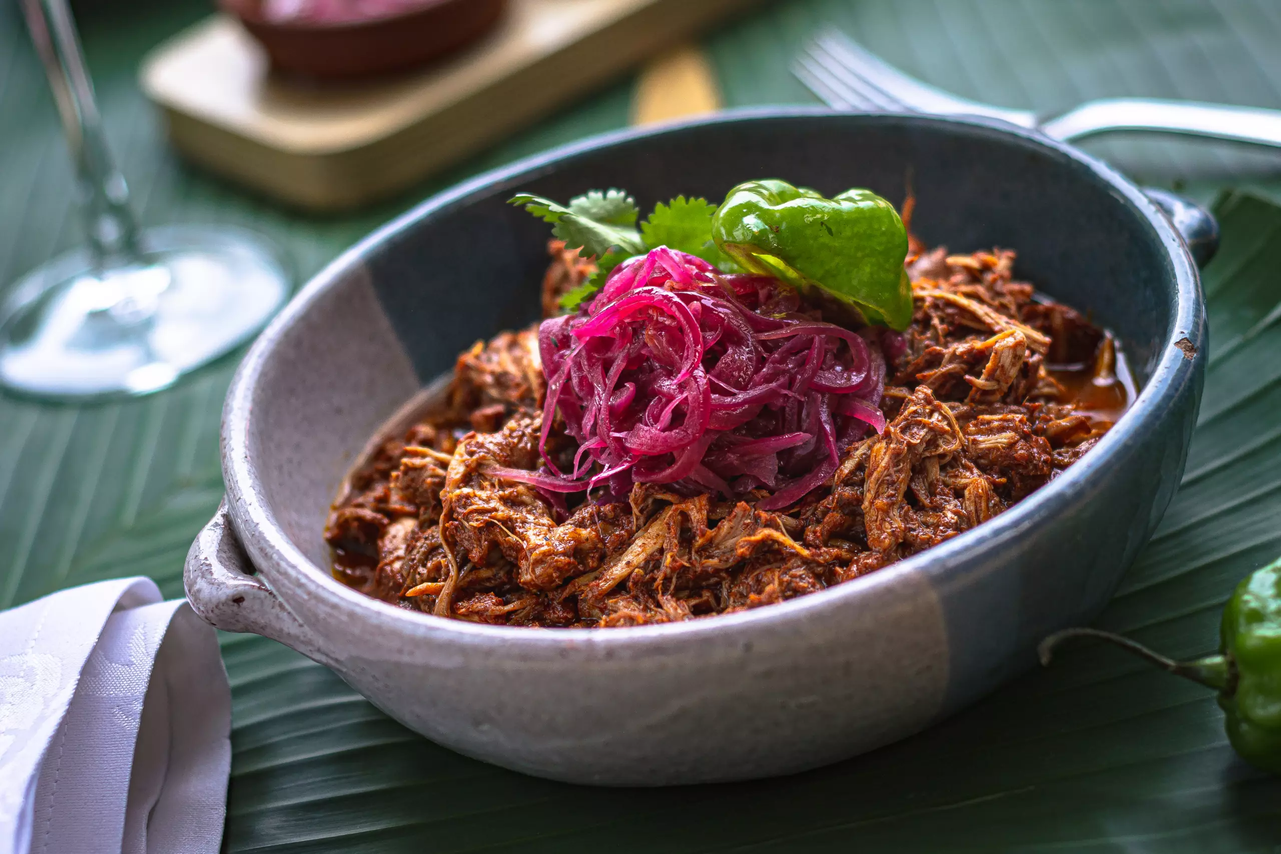 Cochinita Pibil នៅភោជនីយដ្ឋាន el tajin