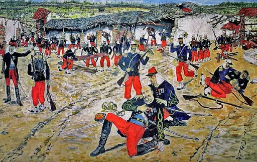 Die Schlacht von Camarón während der zweiten französischen Intervention