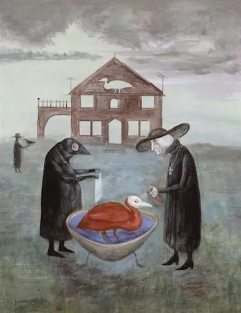 Kwiyuhagira inyoni by Leonora Carrington