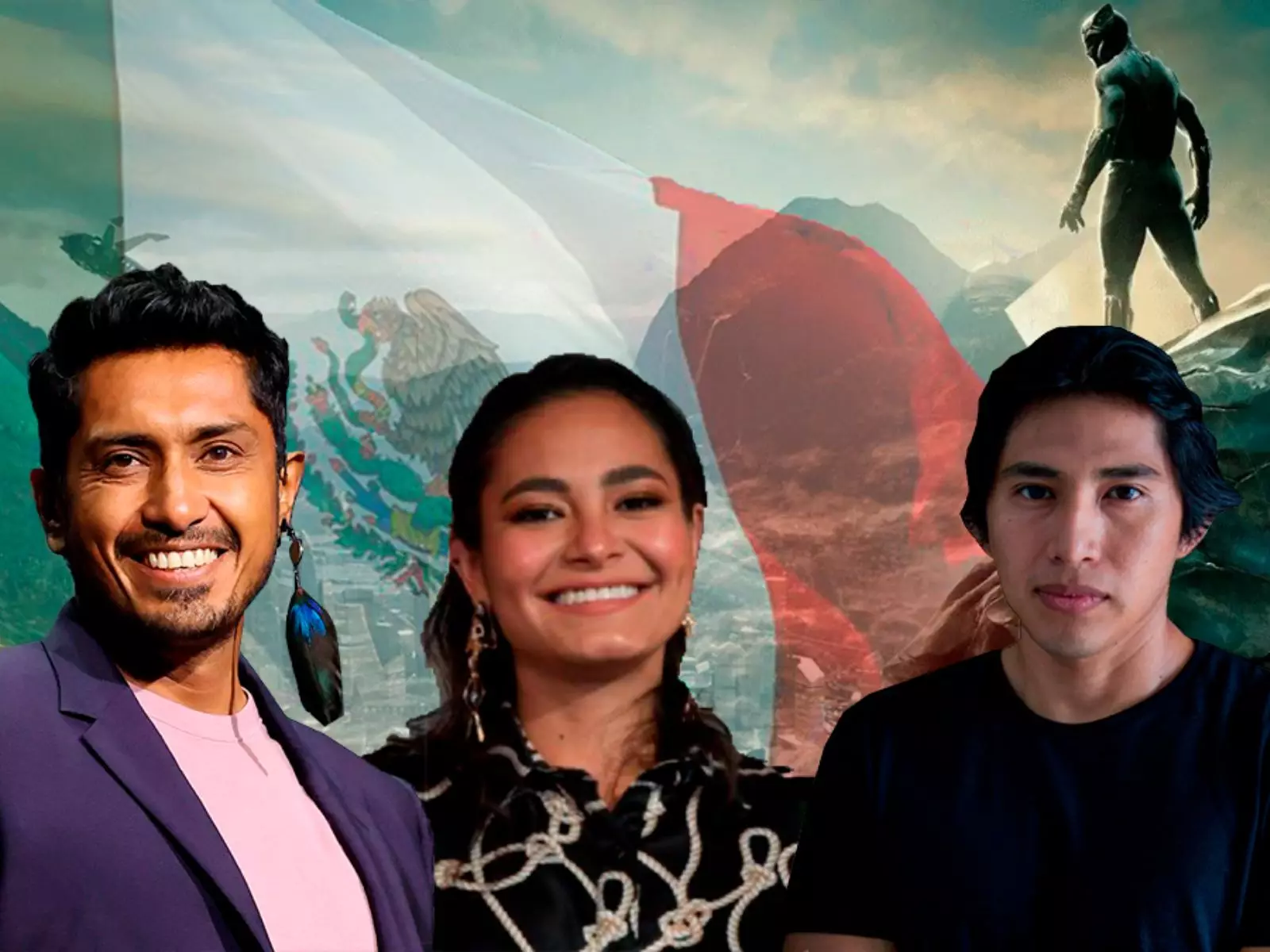 Tenoch Huerta and the Mexican protagonists of Black Panther 2, Wakanda Forever