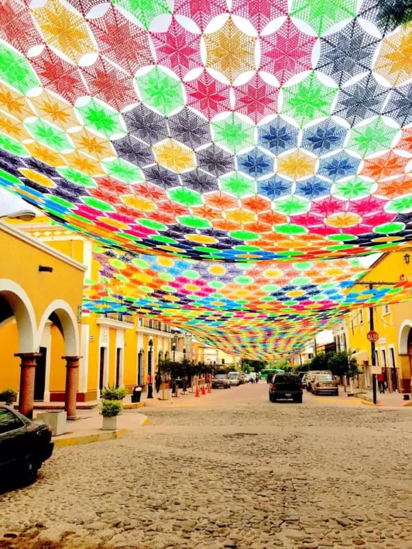 Die grootste handgeweefde paviljoen ter wêreld is in Etzatlán, Jalisco 19291_4