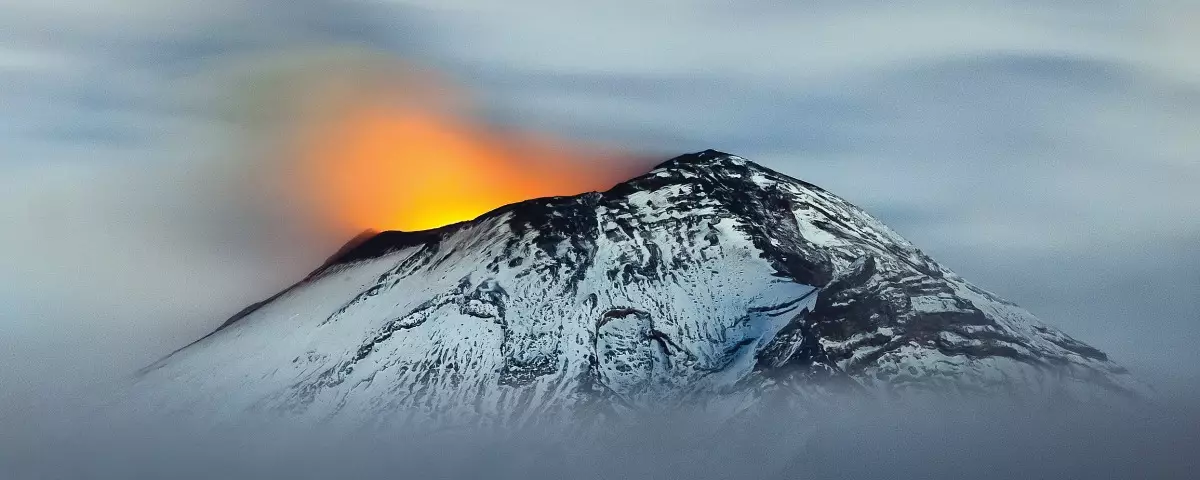 Lè yo leve soti nan Popocatepetl fifu