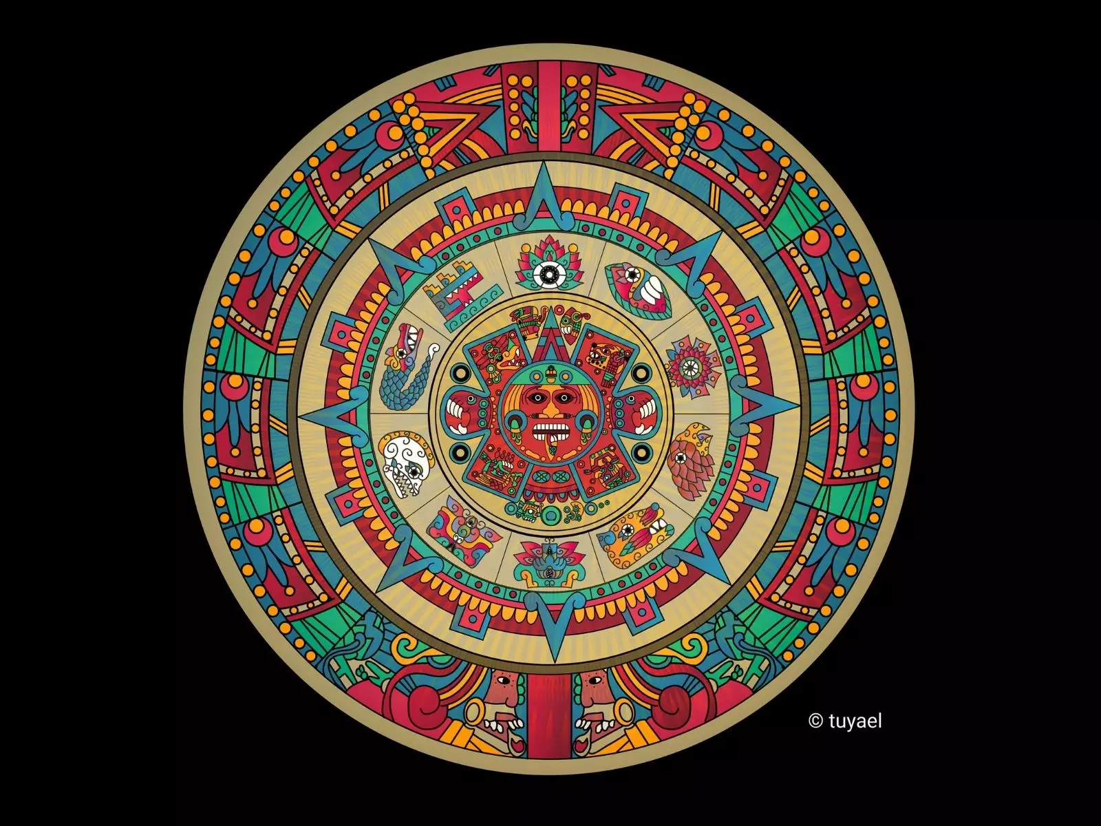 Зустрічайте мексиканські монети, які разом утворюють ацтекський календар