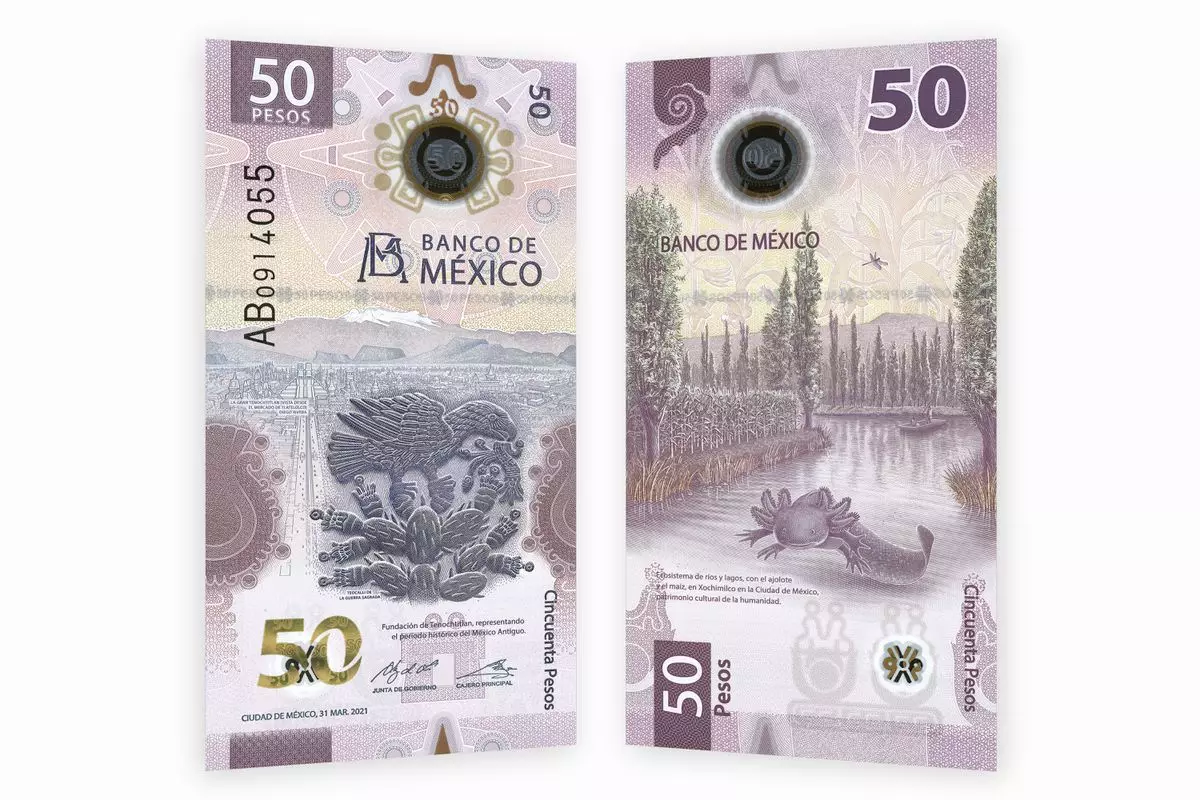 Tờ 50 peso mới kỷ niệm ngày thành lập Mexico-Tenochtitlan | NƯỚC México