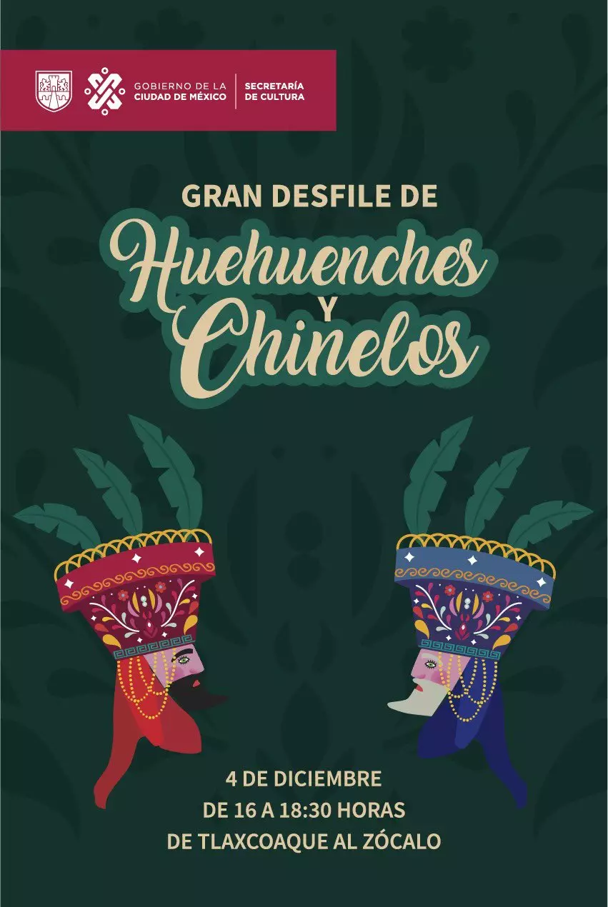 Huehuenches සහ Chinelos මහා පෙළපාලිය