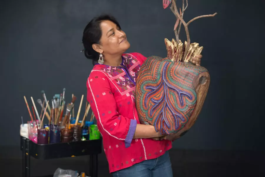 Sina Jacobo at María Ángeles, ang sining ng paglikha ng mga alebrije sa Tilcajate 22142_3