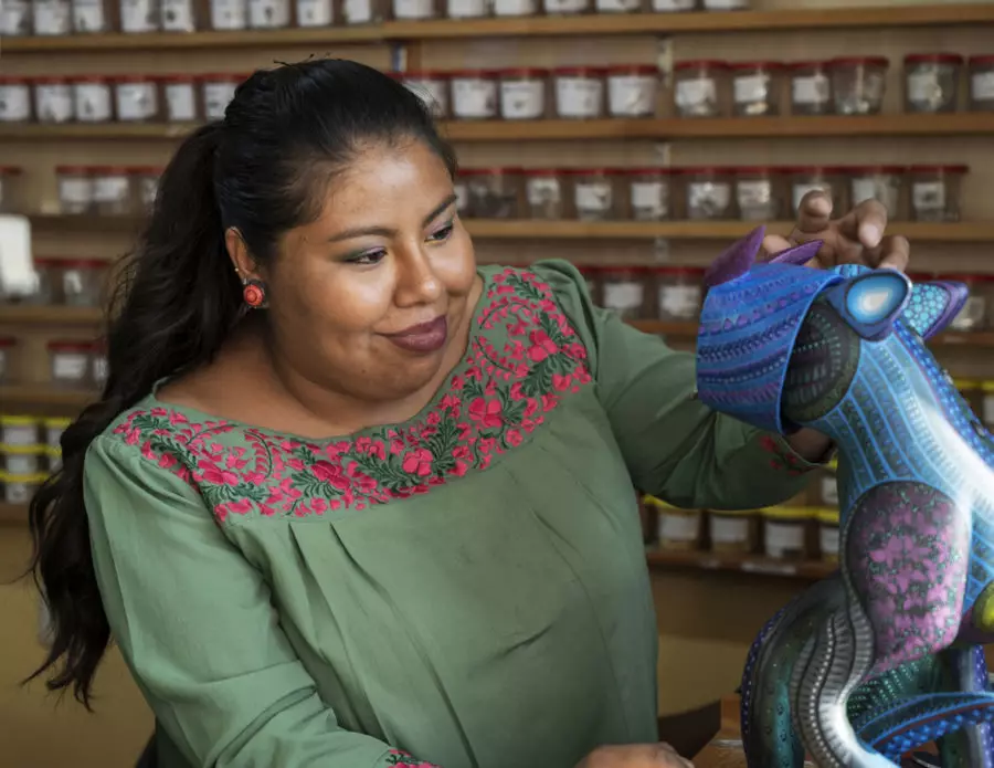 Sina Jacobo at María Ángeles, ang sining ng paglikha ng mga alebrije sa Tilcajate 22142_7