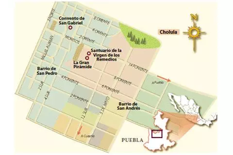 Mappa ta' Cholula u l-inħawi tagħha / Magdalena Contreras