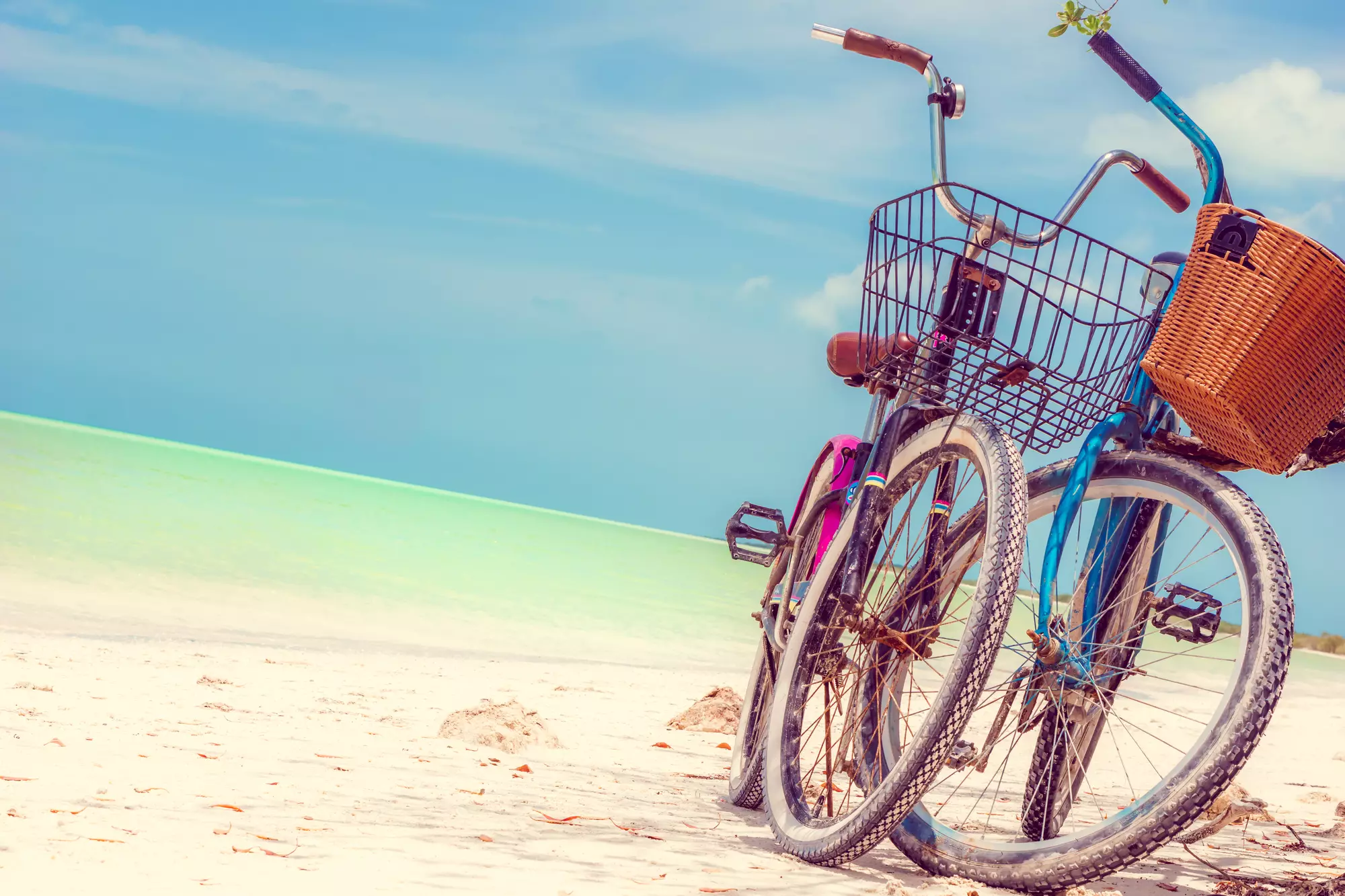 Sapédah dina paradies pantai Pulo Holbox di Yuckatan - Mexico