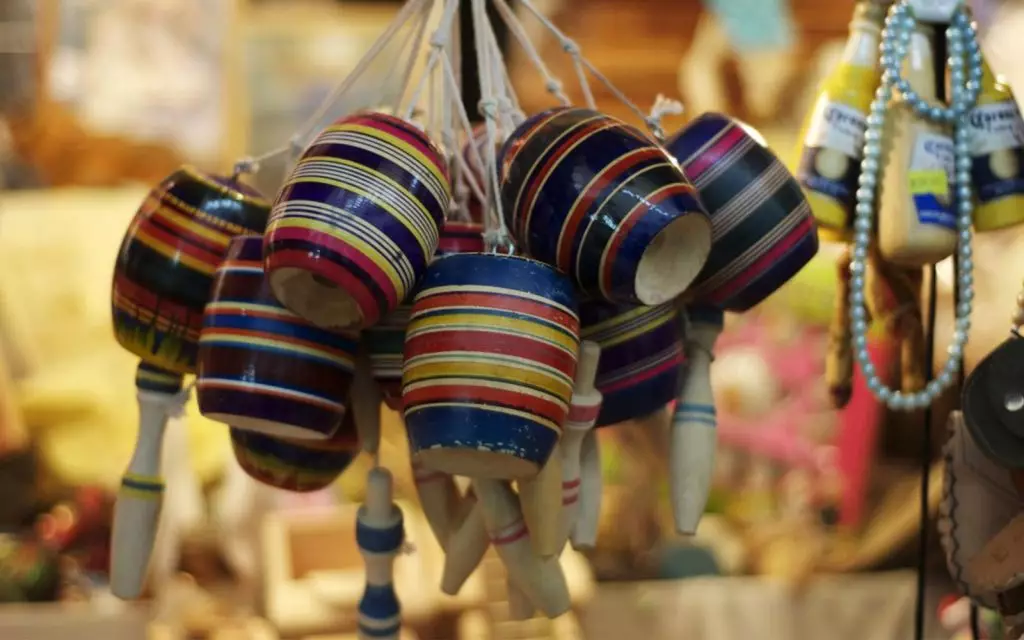 Traditional Mexican toys: baleros