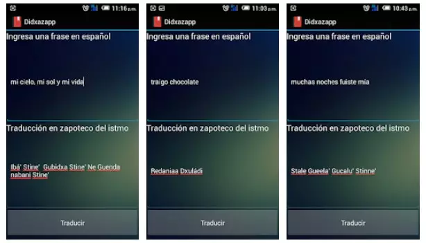 Didxazapp: programa, leidžianti versti iš ispanų kalbos į Isthmus Zapotec 25863_3