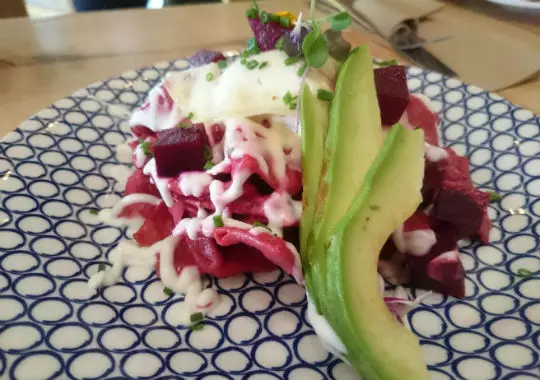 Beet Chilaquiles