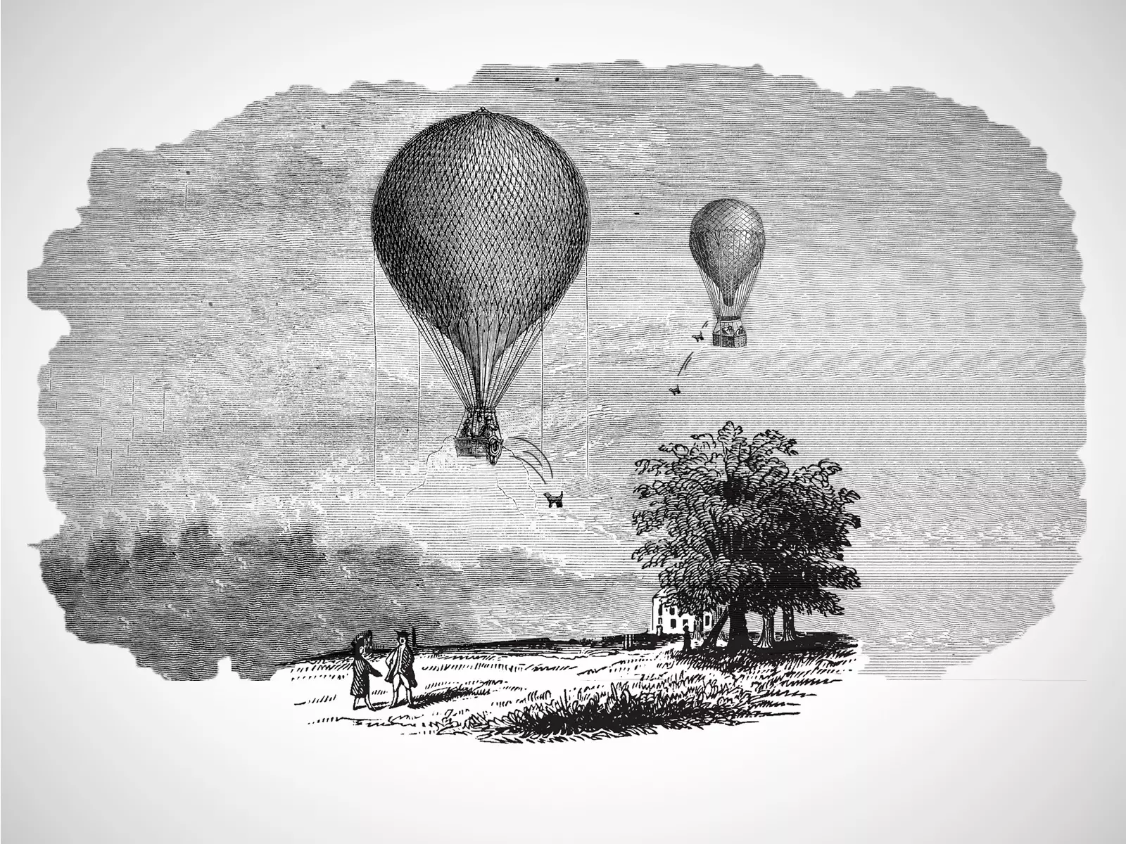 Lokacin da a Mexico an harba ƙonawa ta hanyar parachute daga balloon iska mai zafi
