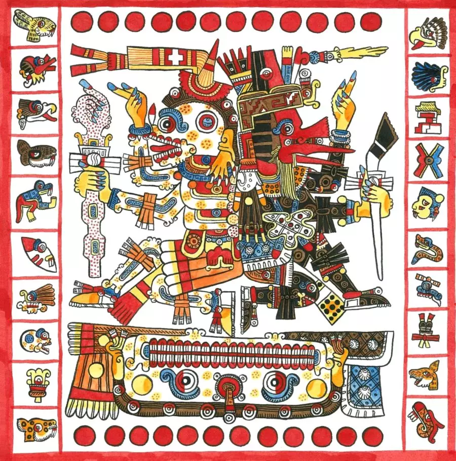 Dema ku hin zarokên Îtalî Codex Borgia, kilîta Meksîkiyên kevnar şewitandin 36758_2