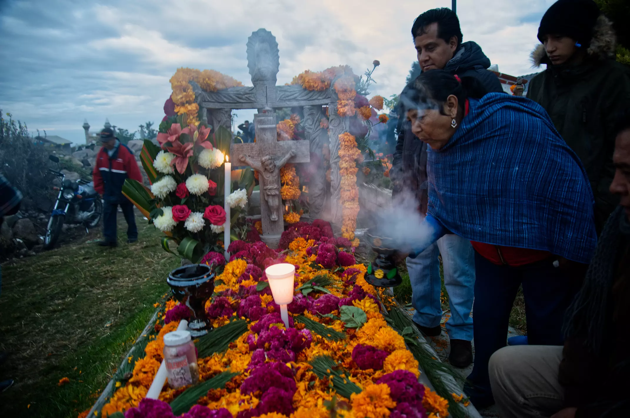 Meksika: San Pablo del Montedə mərhumun qalıqları üçün vigil,