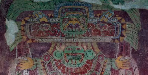 മെക്സിക്കോ ഫിഫുവിന്റെ പ്രീ-ഹിസ്പാനിക് മ്യൂറൽ പെയിന്റിംഗ്