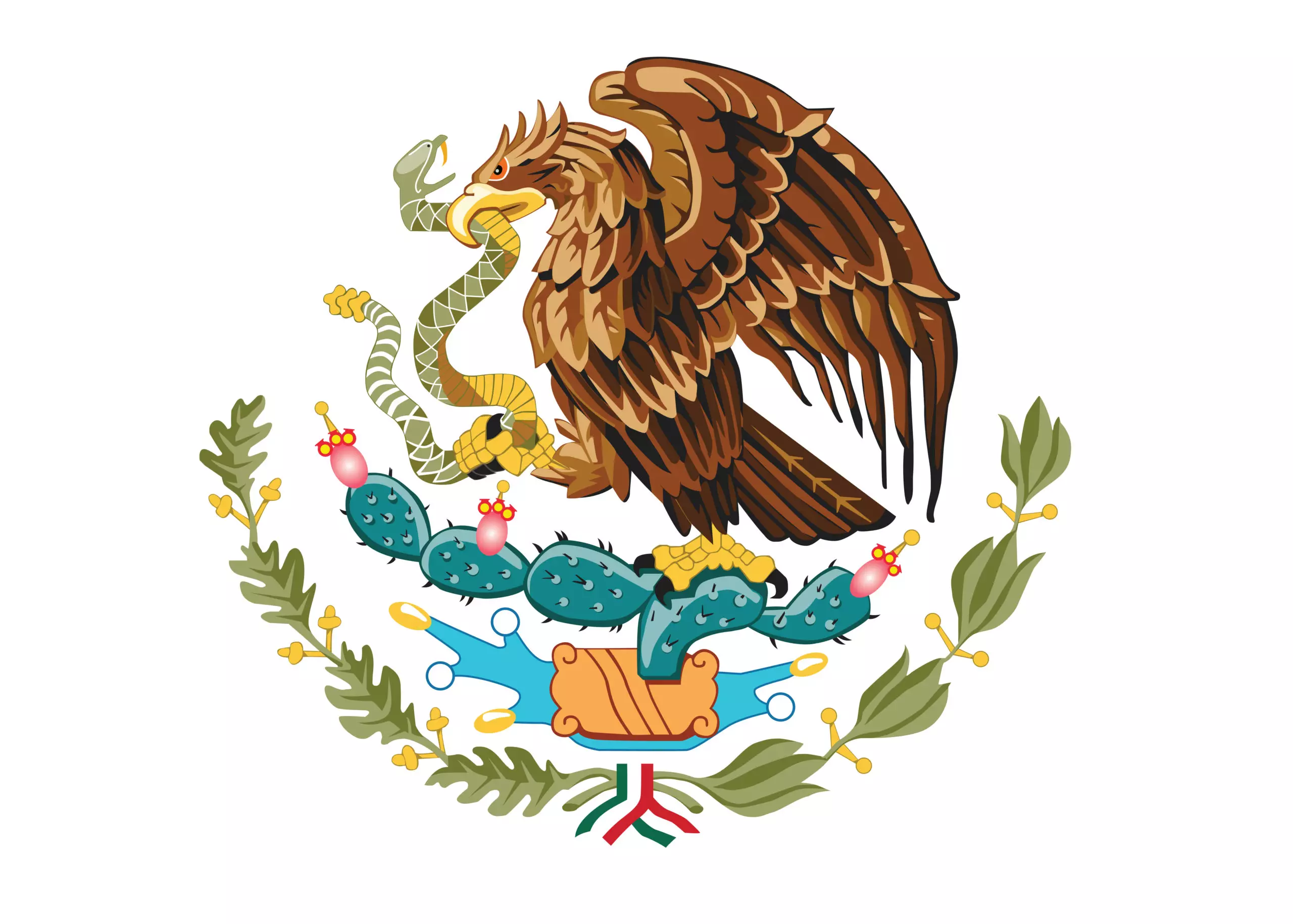 墨西哥徽章矢量图